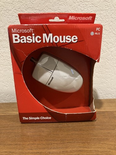Microsoft Basic Mouse Wired 1.0 Win In Box White | eBay
