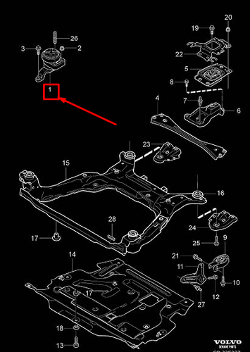 VOLVO V70 III BW MK3 Support moteur droit 31269071 NOUVEAU ORIGINE | eBay