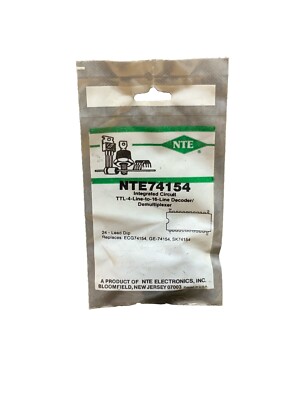NTE74154 IC TTL 4 Line To 16 Line Decoder/Demultiplexer DIP24 ECG74154 ...