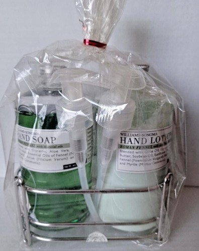 Williams Sonoma Roman Flannel Lotion & Hand Soap Set 16oz Pump Bottles ...