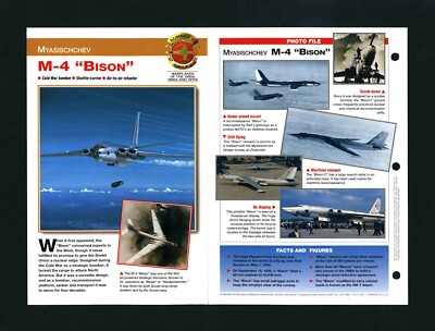 "Myasischchev M-4 Bison" Bomber Warplane-Aircraft of The World Spec ...