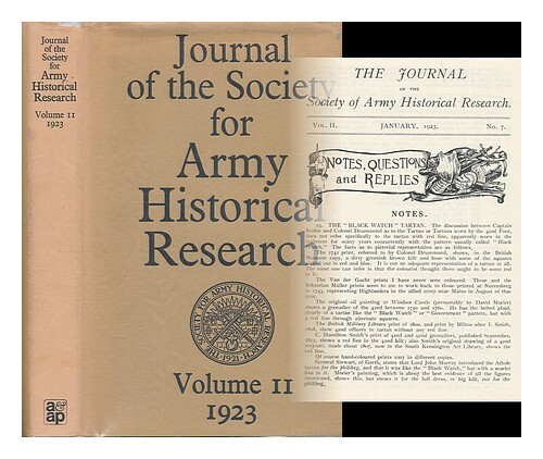 SOCIETY FOR ARMY HISTORICAL RESEARCH. Journal of the Society for Army ...