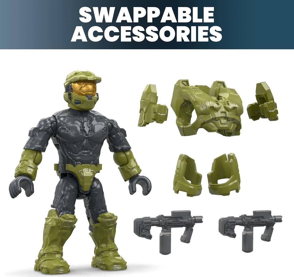 Halo 2 20th Anniversary Multicolor Buildable Action Figures Collector ...