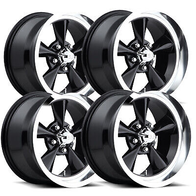 (Set-4) US Mags U107 Standard 17x7 5x4.75" +1mm Gloss Black Wheels Rims ...