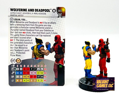 Marvel Heroclix Wolverine and Deadpool #065 w/ Card Deadpool Weapon X ...