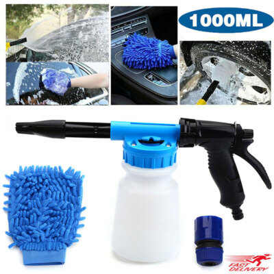 Snow Foam Spray Gun Car Wash Sprayer Lance Uses Hose Pipe 1L 1000ML ...
