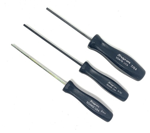 Snap-On Tools 3-piece Hex Tip Screwdriver 2mm, 3/32" & 7/64" Made in ...