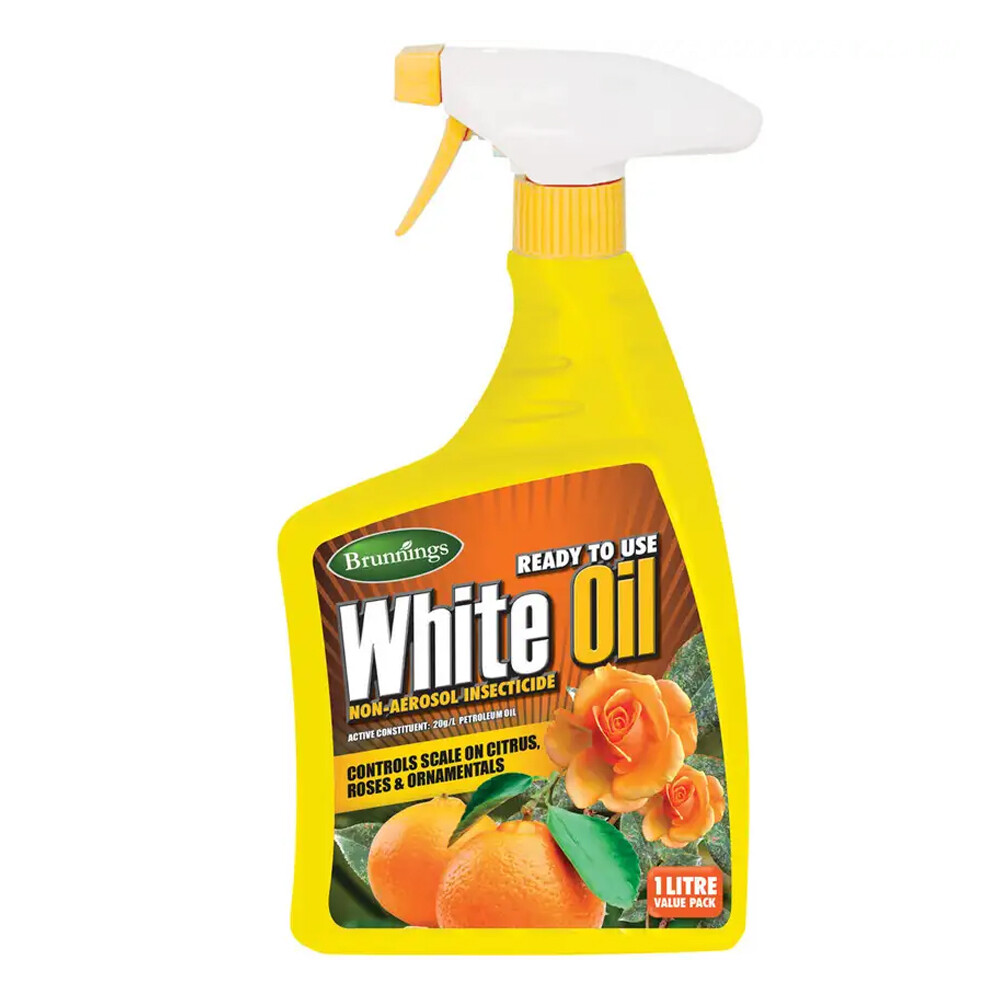 Brunnings White Oil Spray 1L non-aerosol Insecticide Controls Scale ...