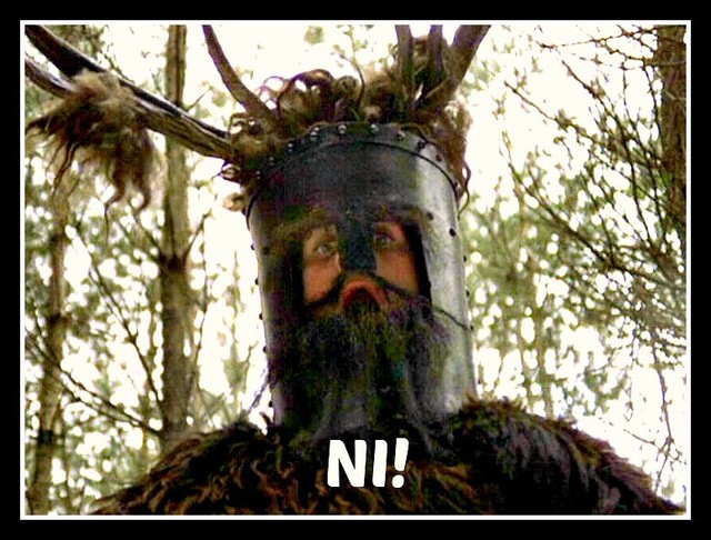 4.25" Monty Python Holy Grail vinyl sticker. Funny Knights who say "NI ...