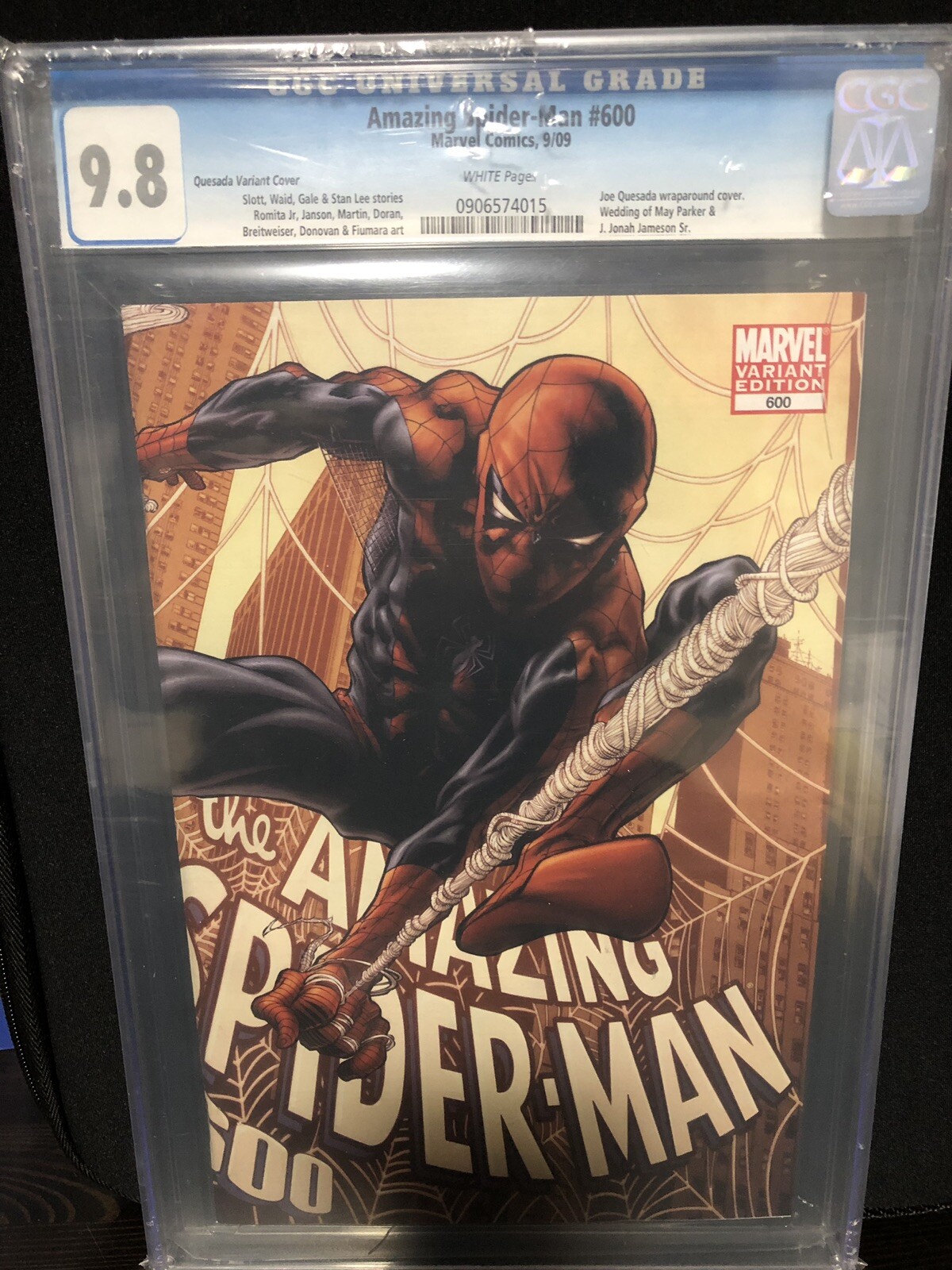 AMAZING SPIDERMAN 600 CGC 9.8 QUESADA VARIANT COVER | eBay