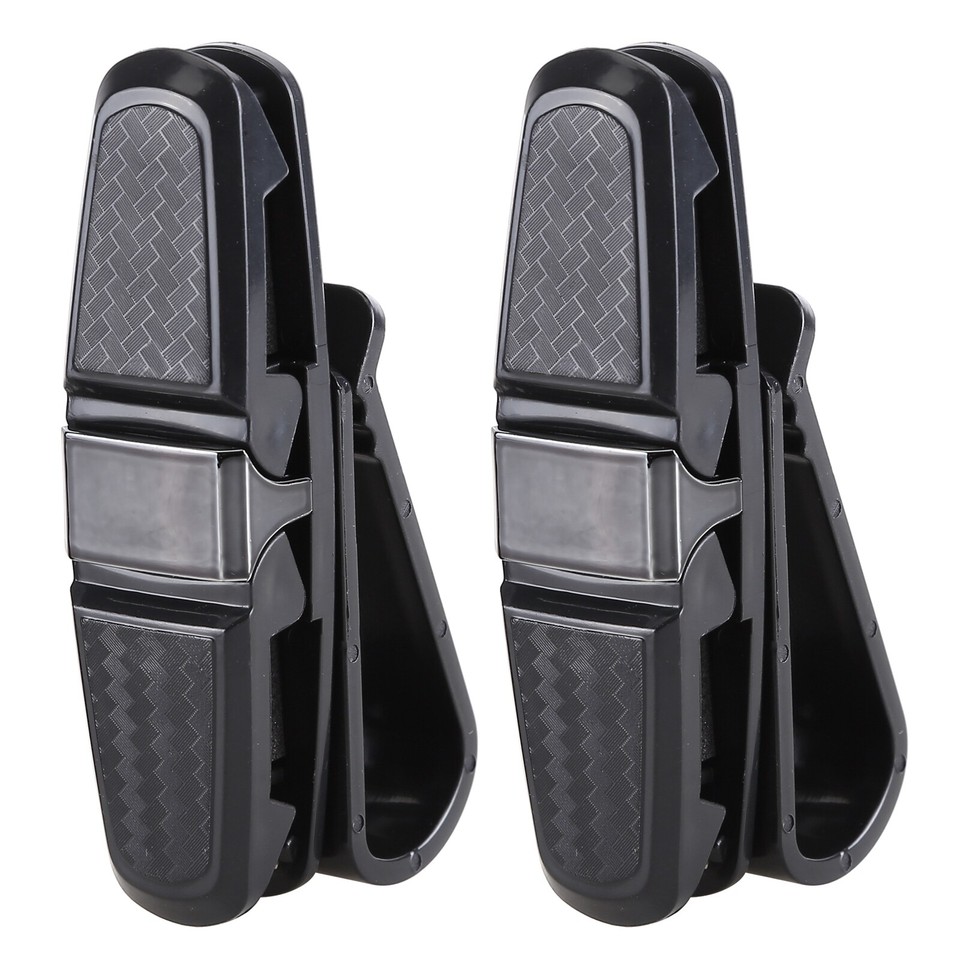 2PCS Universal Sun Visor Glasses Holder Sunglasses Cards Clips for Cars ...