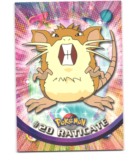 Pokemon 1999 Moderate Play Topps Series 1 1st Print Blue Logo Raticate ...