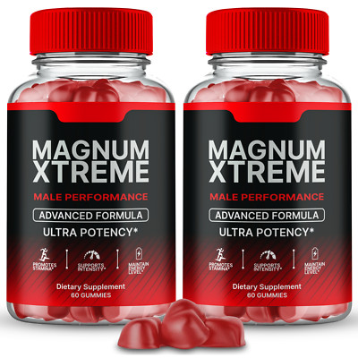 (2 Pack) Magnum Xtreme Men ed Gummies, MagnumXtreme Male Energy Support ...