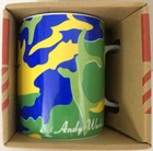 Andy Warhol Mug Camouflage Blue Green Yellow Ceramic NEW IN BOX 4"H ...