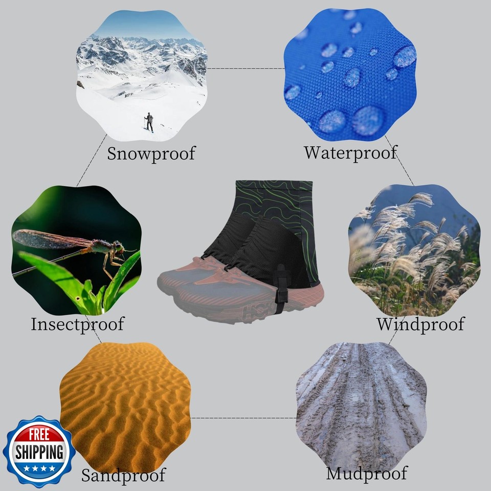 UNIQOCK Low Gaiters,Ankle Gaiters,Snow Boot Guard Gators,Shoe Gaiters ...