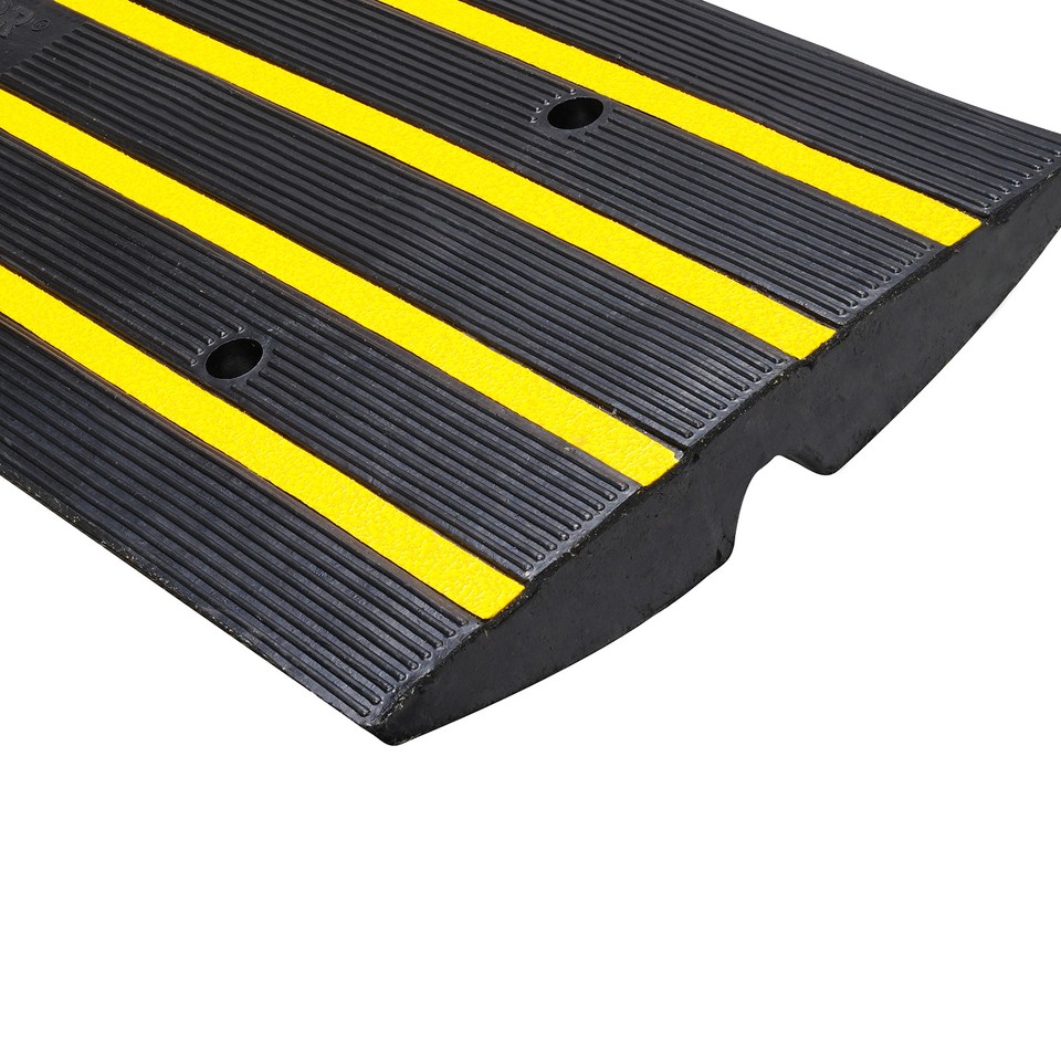 3 Pack 48"x16"x2.6" Curb Ramp Rubber Driveway Ramp 15T Load Threshold ...