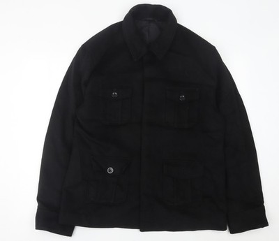 French Connection Men’s Black Wool Military Jacket XL | eBay UK