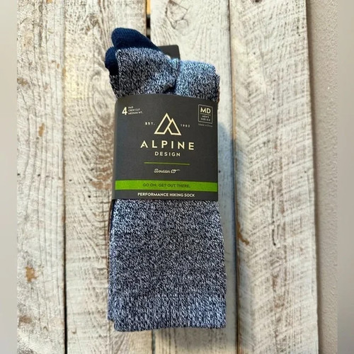 Men’s Alpine Design Performance Hiking Sock 4 pack, size M - NIP/NWT | eBay