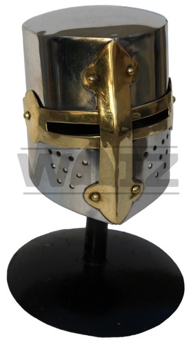 MEDIEVAL MINI CRUSADER KNIGHT MEDIEVAL HELMET with Free Stand | eBay