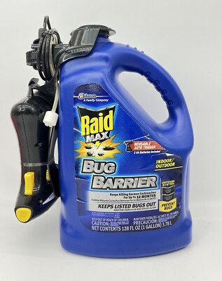 Raid Max Bug Barrier Indoor Outdoor Auto Trigger 128oz | eBay