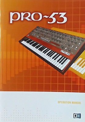 Native Instruments PRO-53 Software Synth Original Owner's Manual Book ...