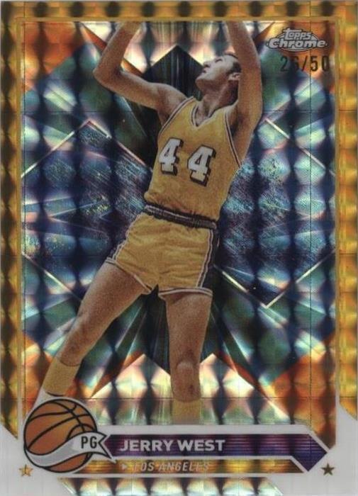 2023-24 Topps Chrome - Jerry West #125 Gold Geometric Refractor /50 for ...