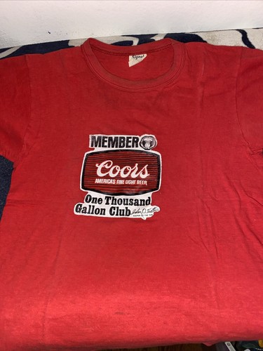 Vtg 70-80s Coors Beer 1000 Gallon Club Member T Shirt Small USA made ...