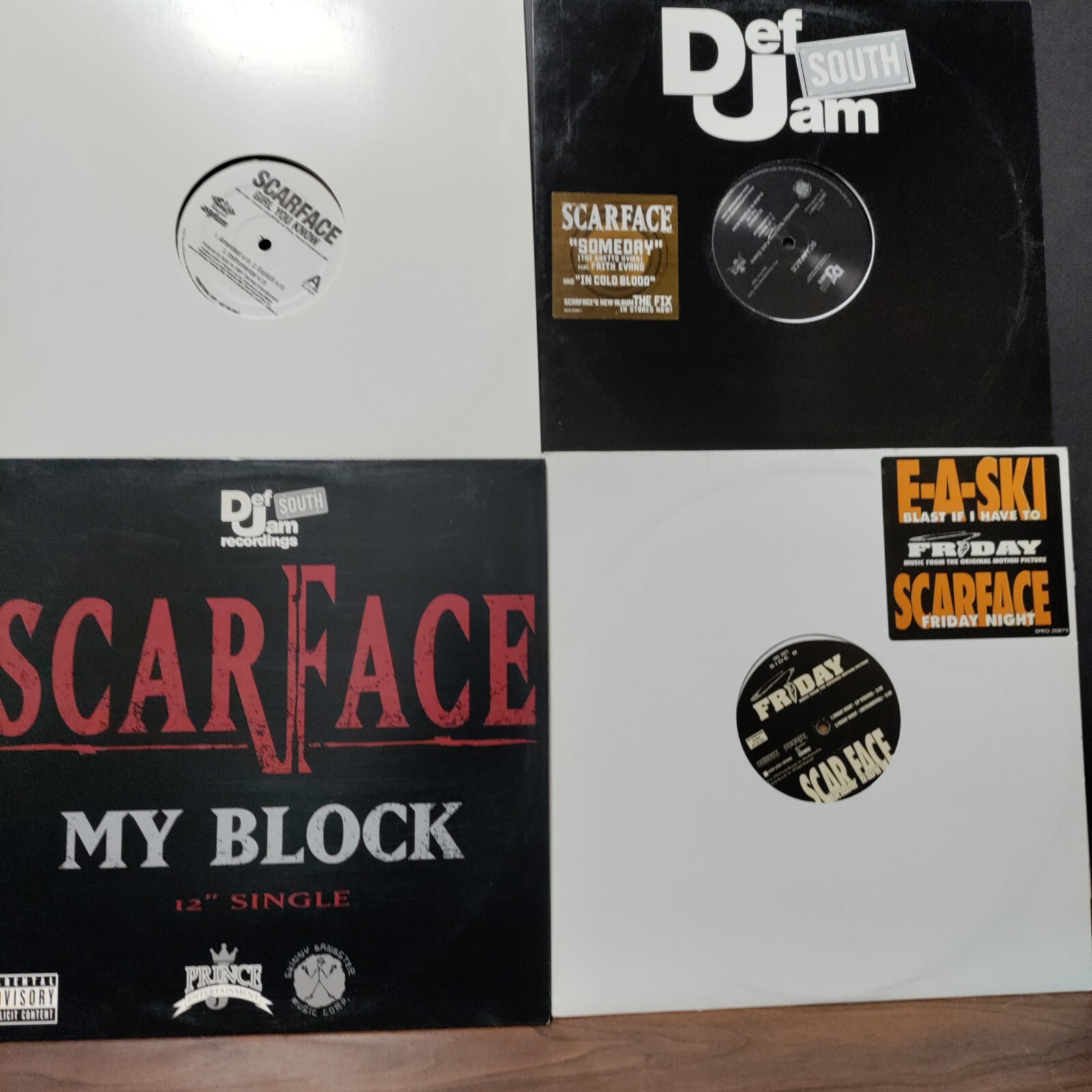 Scarface - Lot of 4 12" Vinyl Singles - Friday Night, Someday, Girl You ...