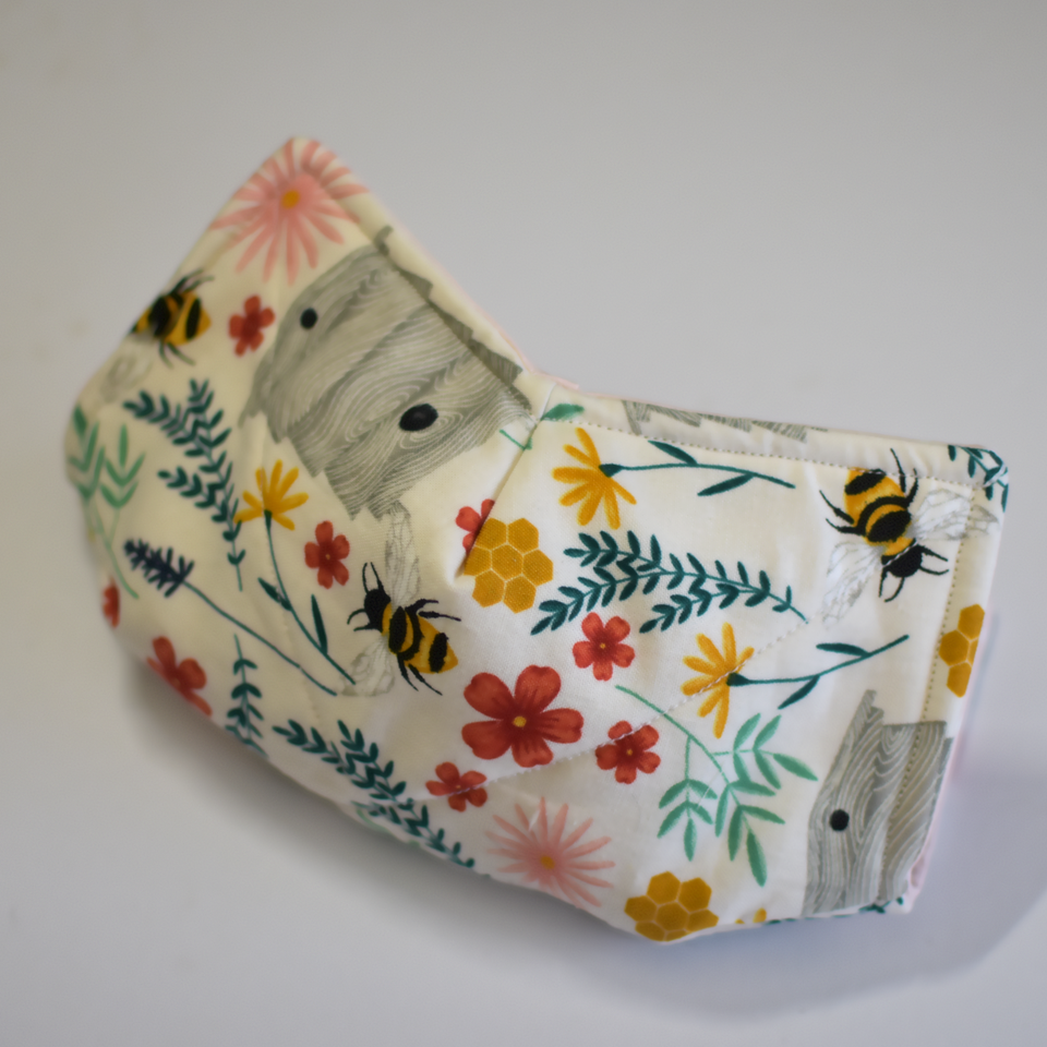 Handmade Bees and Floral Reversible Cotton Bowl Cozy for Hot and Cold ...