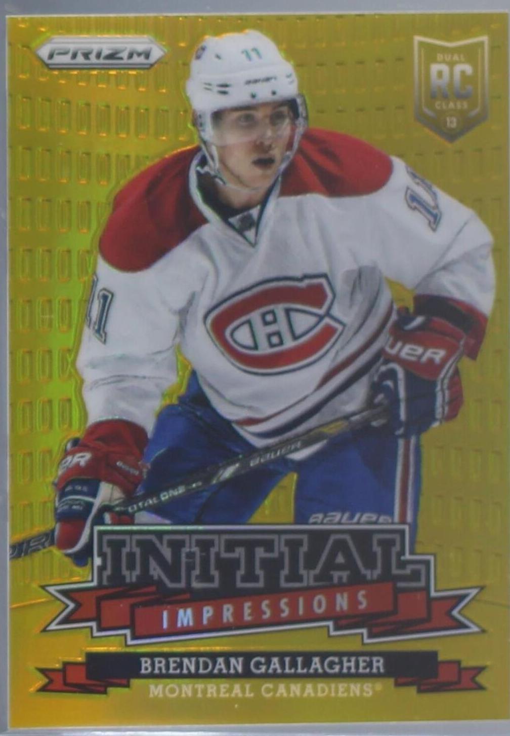 2013-14 Panini Prizm - Initial Impressions Brendan Gallagher #II-15 Gold Prizm /10 (RC) for sale ...