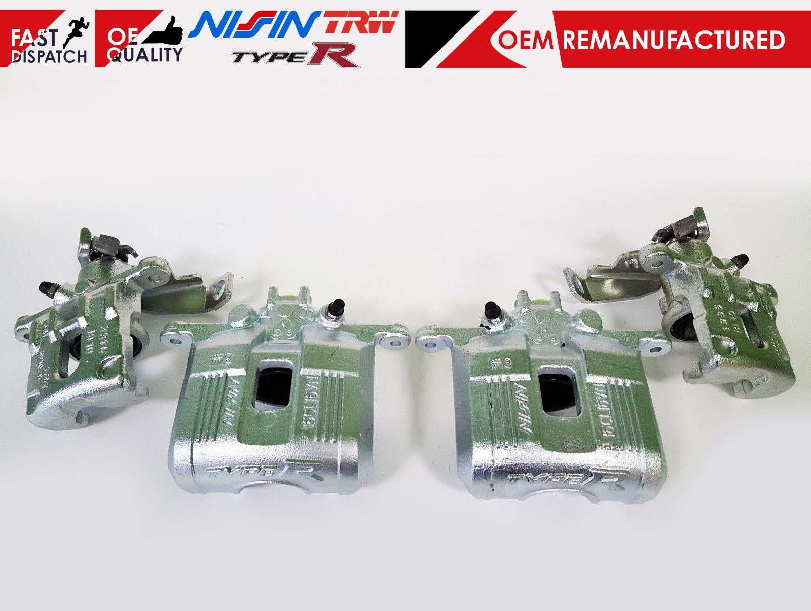 FOR HONDA CIVIC FN2 TYPE R FRONT REAR LEFT RIGHT OEM HONDA NISSIN BRAKE ...