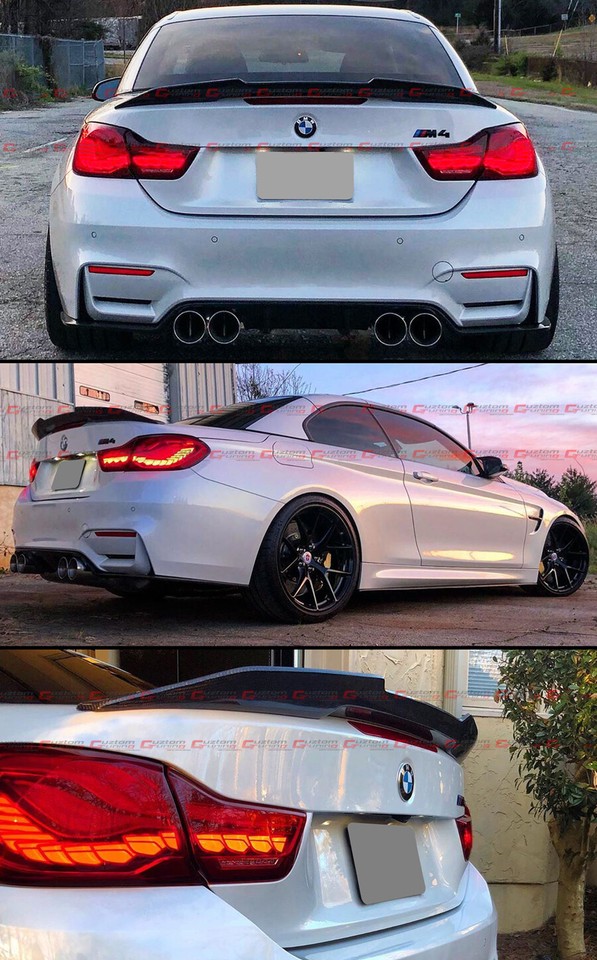 FOR 2014-20 BMW F33 F83 M4 CONVERTIBLE CARBON FIBER TRUNK SPOILER WING ...