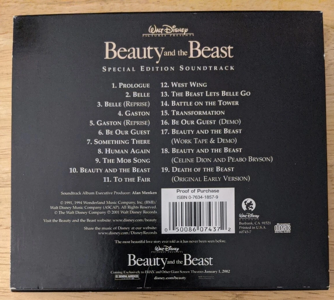 Beauty And The Beast Special Edition Soundtrack