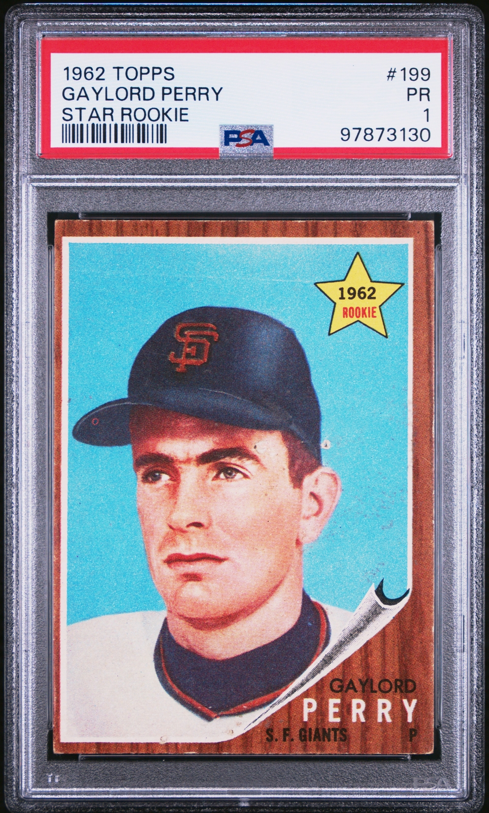1962 TOPPS STAR RC #199 GAYLORD PERRY ROOKIE RC PSA 1 | eBay