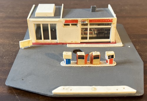 Vintage HO Scale Tyco Exxon Gas Service Station Built Incomplete | eBay