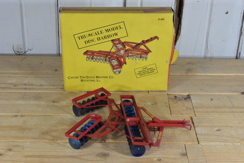 TRUE VINTAGE CARTER TRU SCALE MACHINE CO DISC HARROW BOX D405 ROCKFORD ...