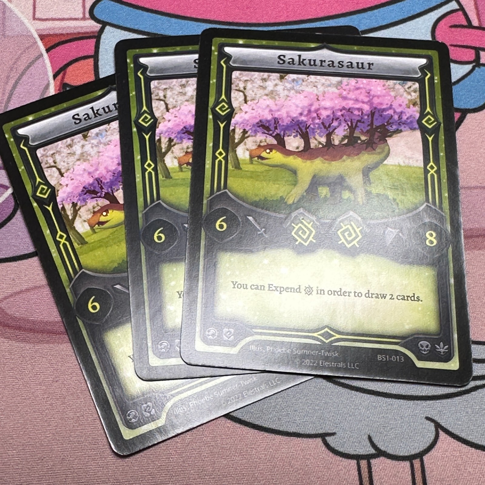 Elestrals TCG Kickstarter Founder Edition Base Set 3x Sakurasaur NM | eBay