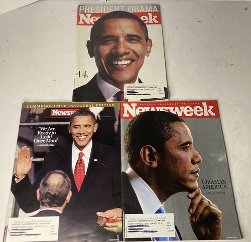 NEWSWEEK Magazine BARACK OBAMA Lot Of 3 Issues- 2008, 2009 ...