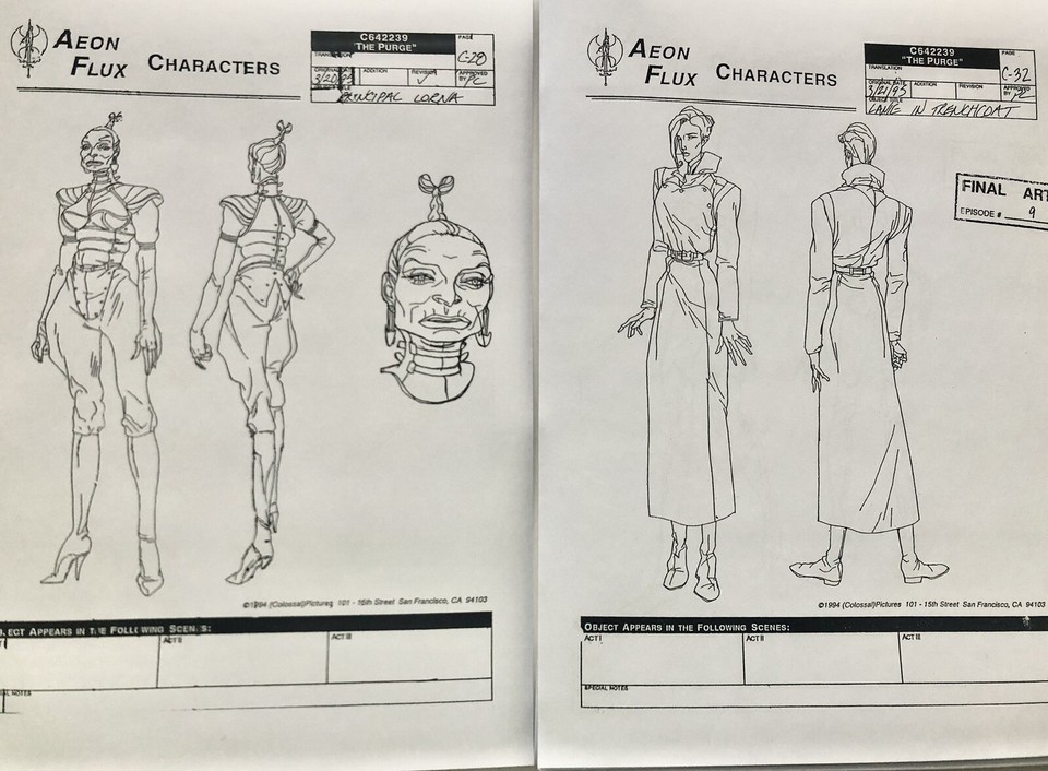 Peter Chung’s MTV AeonFlux Episode 9 The Purge Production Settei Copy ...