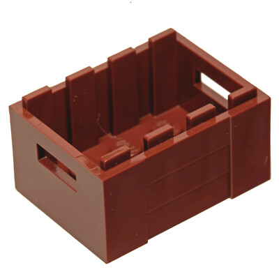 NEW LEGO - Container - Crate 3 x 4 x 1 2/3 w/ Handholds Brown Reddish ...