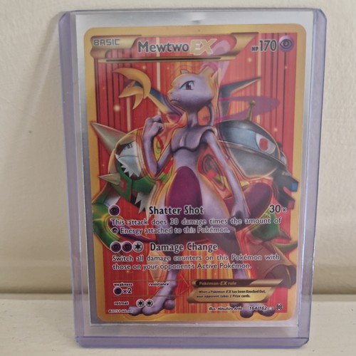 Mewtwo EX 164/162 Breakthrough Full Art Secret Rare Gold Border Pokemon ...