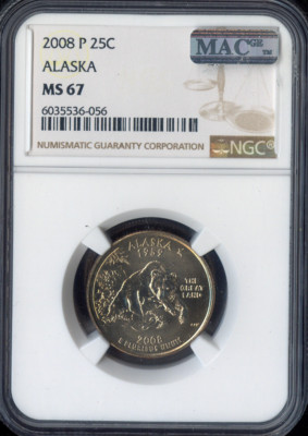 2008-P Alaska Quarter NGC MS67 Business Quality | eBay