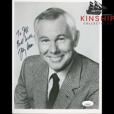 Johnny Carson signed 8x10 Photo JSA COA Inscribed Auto TV Talk Show ...