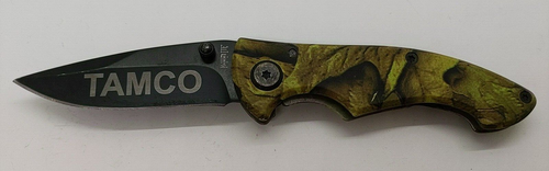 HammeTTE Tamco 420 Frame Lock Drop Point Blade Camo Folding Pocket ...