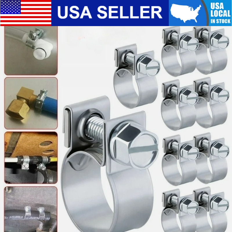1/4" 5/16" 3/8" 30Pcs Fuel Injection Gas Line Hose Clamps Clip Pipe ...