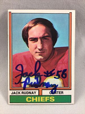 Jack Rudnay -Northwestern- Kansas City Chiefs Autographed Card | eBay