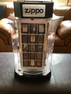 Vintage Zippo Lighter lot with motorized Display case | eBay