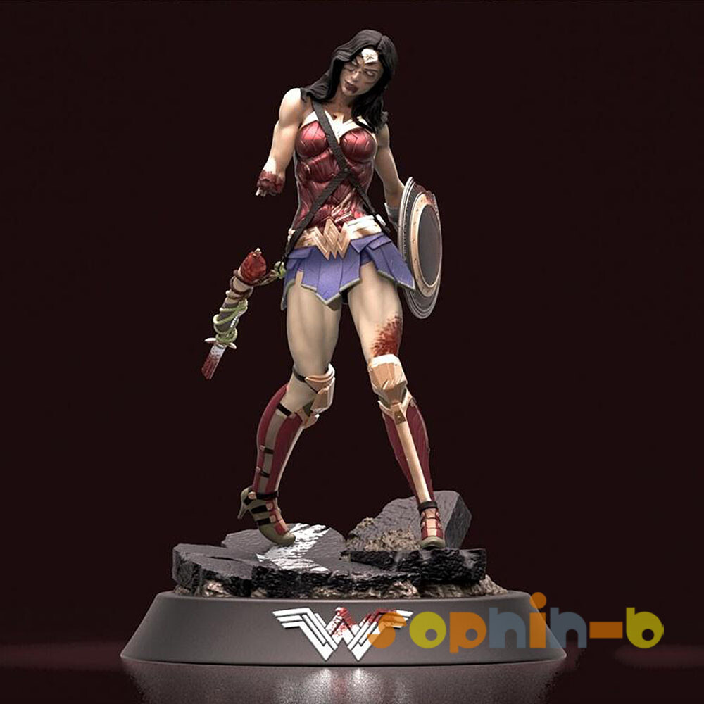 Zombie Wonder Girl Super Woman 1:4 Model Kit Unpainted 3d Zombie Wonder Girl Super Woman 1:4 Model Kit Unpainted 3d