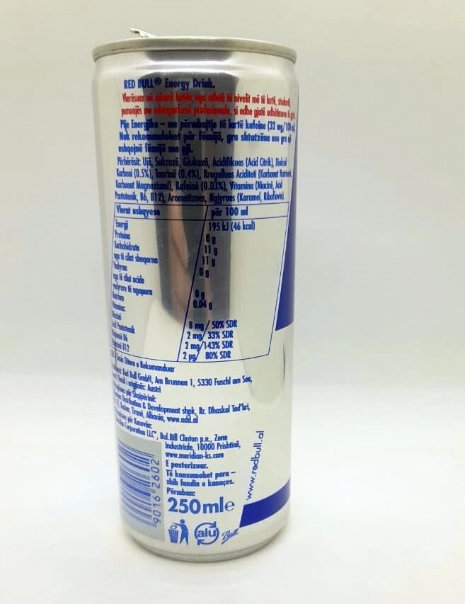 Red Bull Can Label