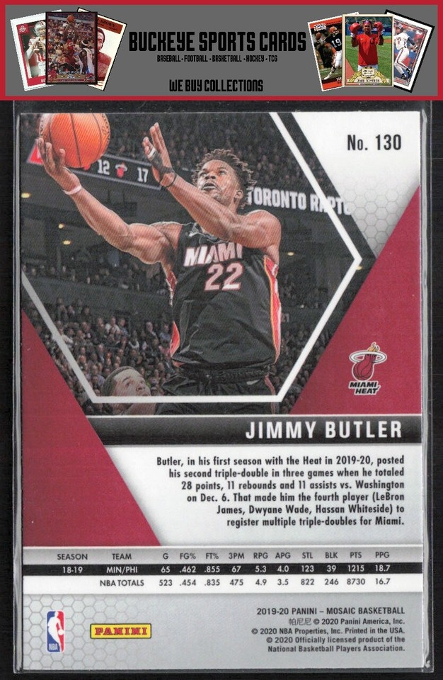 2019 Panini Mosaic Jimmy Butler #130 | eBay